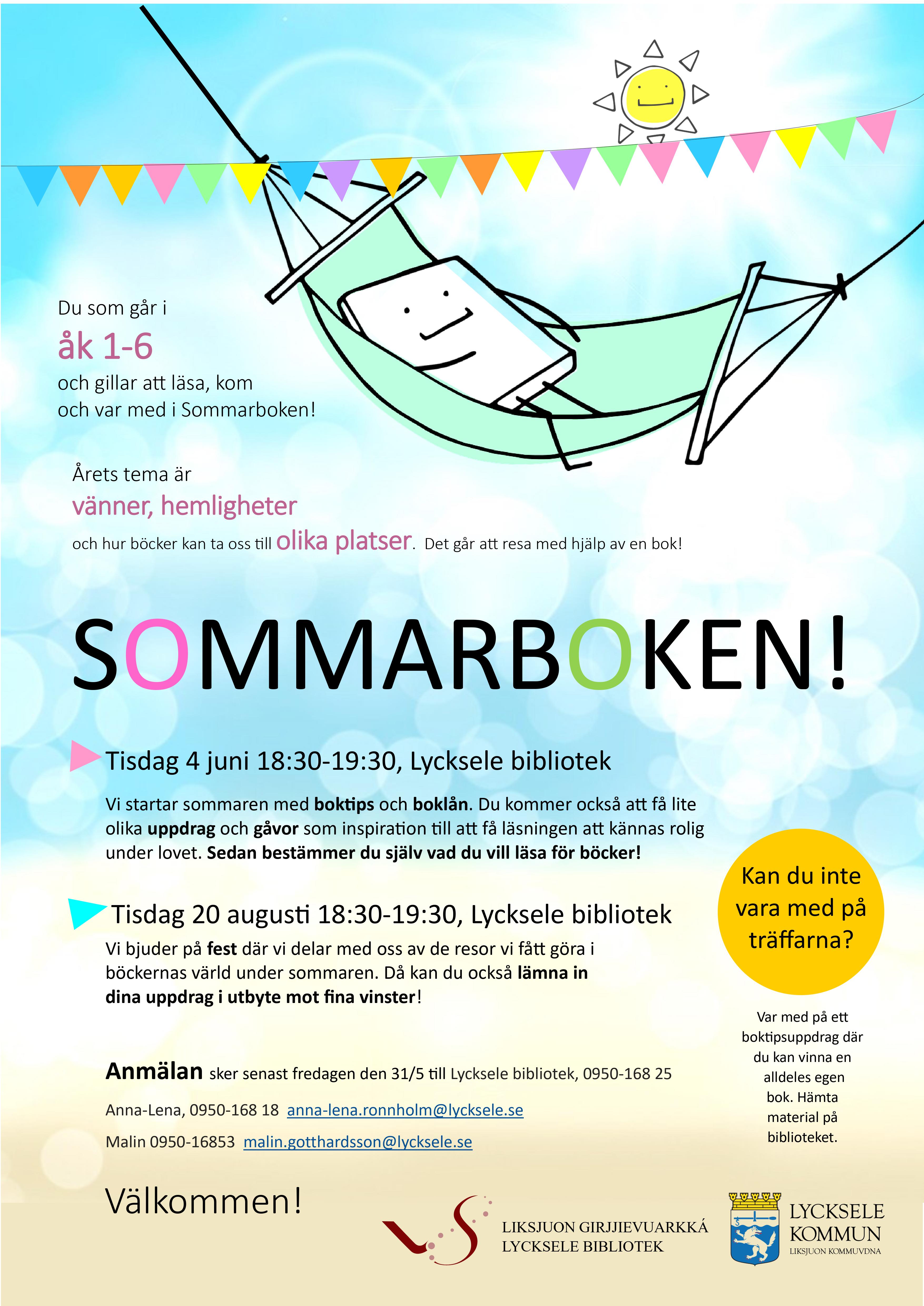 Sommarboken på Lycksele bibliotek!